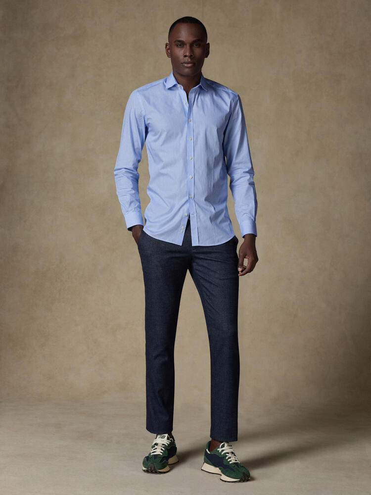 Axel blue striped shirt - Blue - Monsieur | Café Coton