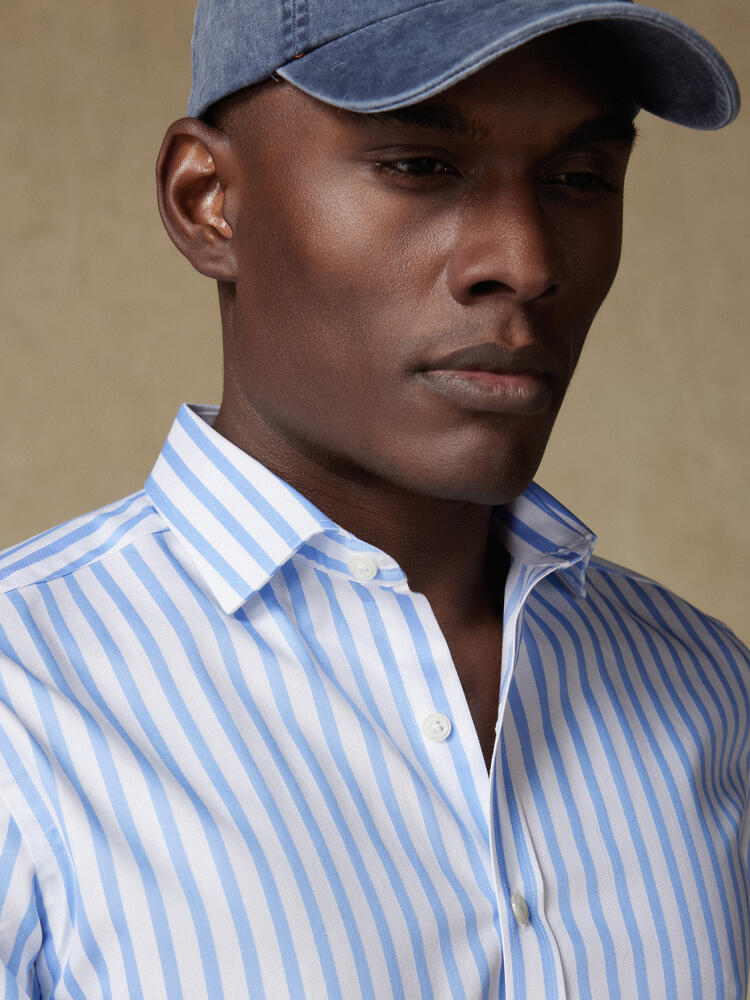 Chemise Percy à rayures ciel - Ciel - Oxford - Monsieur | Café Coton