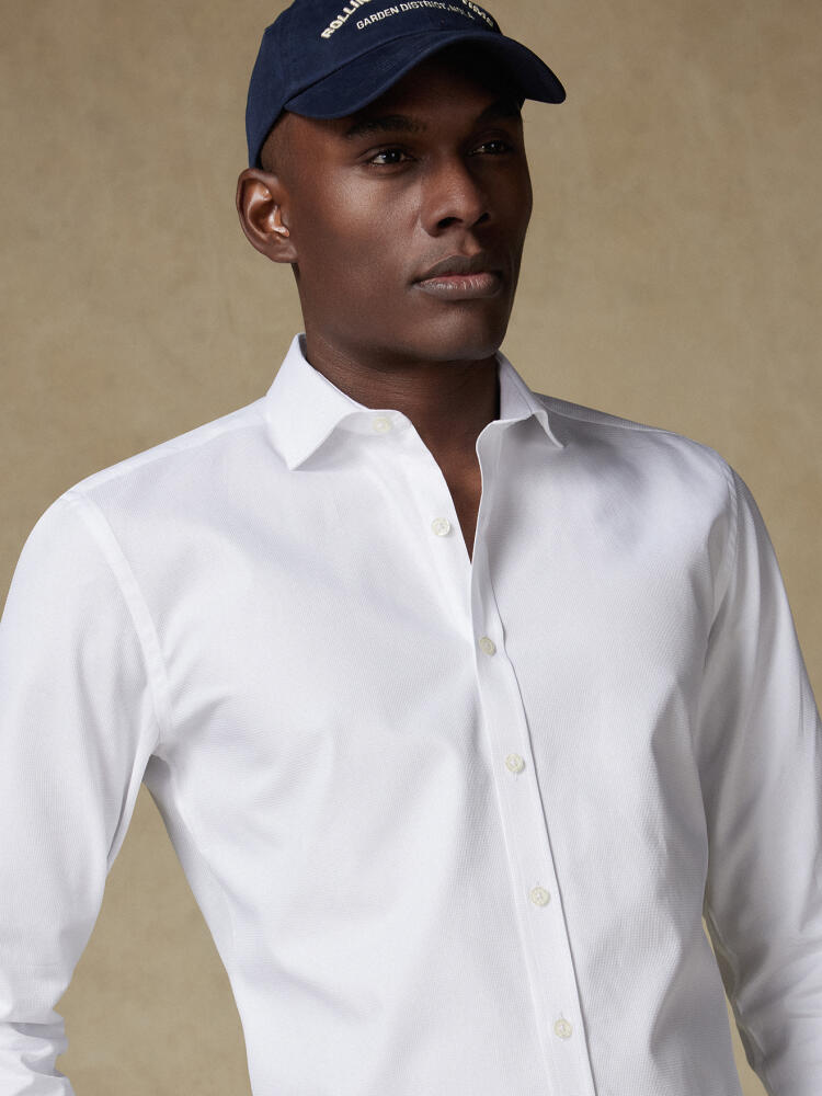Chemise Shane texturée blanche - Blanc - Texturé - Monsieur | Café Coton