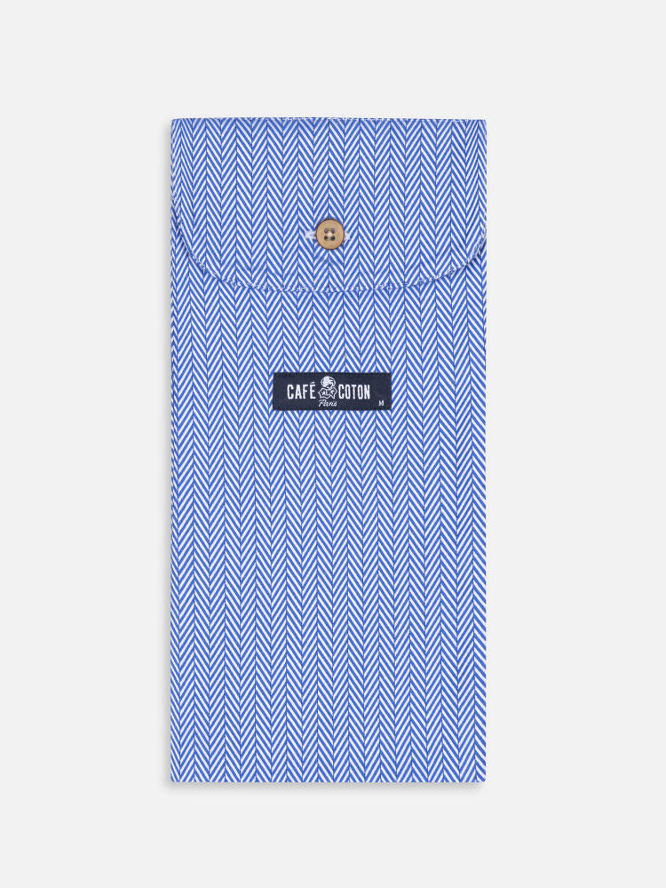 Caleçon Perry en Chevron bleu | Café Coton