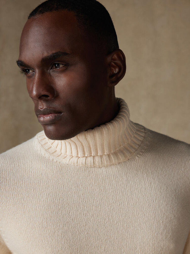 Garret off-white turtleneck - MILK - Monsieur | Café Coton